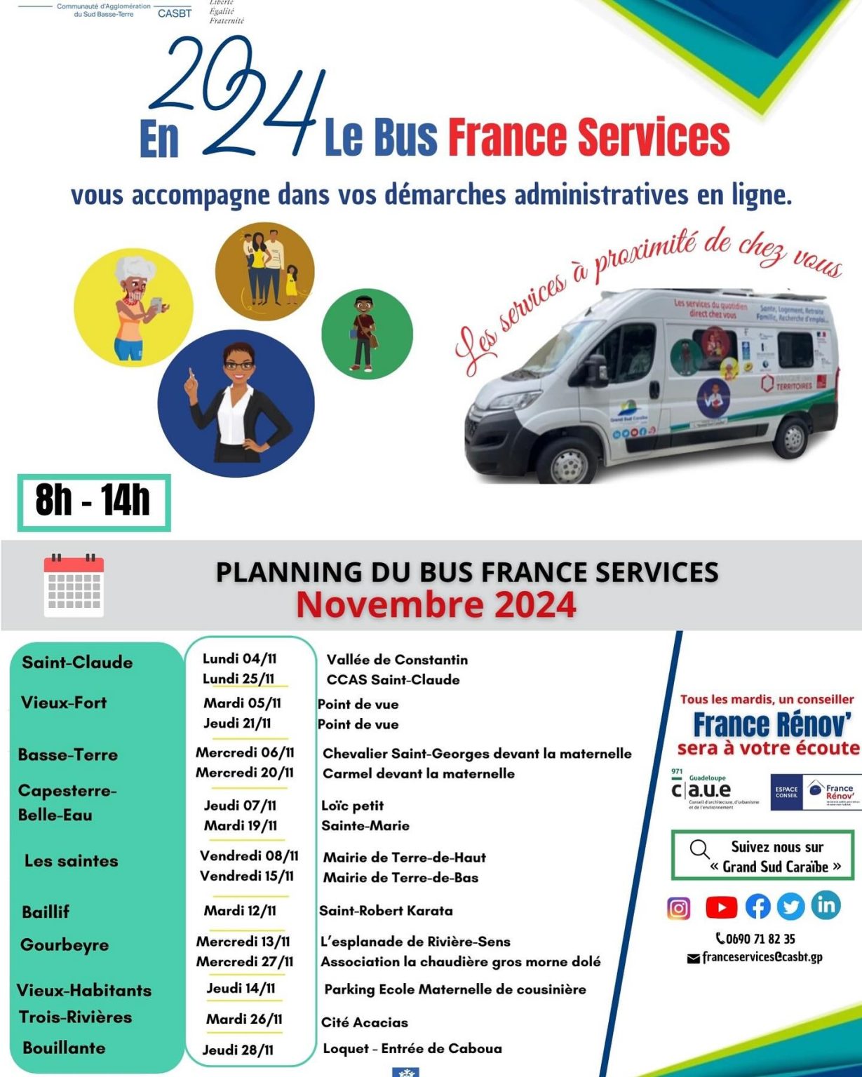 Bus France services: Planning du mois de Novembre 2024 - Communauté d ...